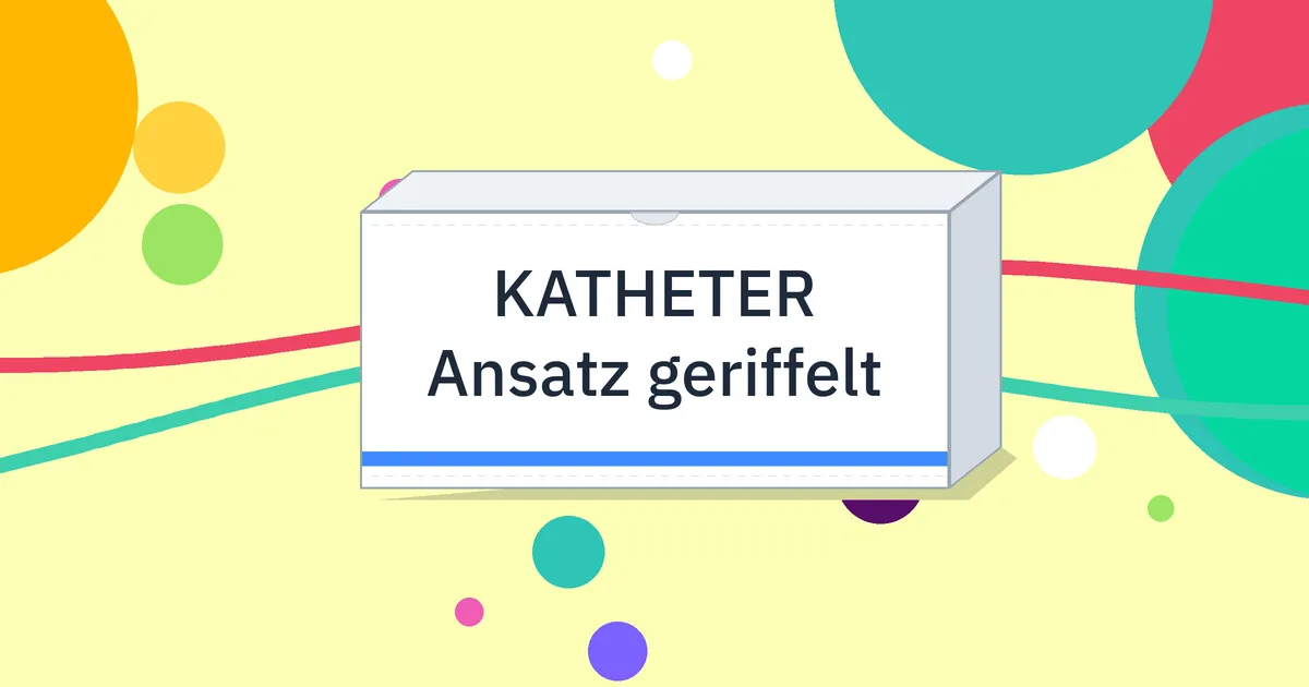 Symbolbild: Packung mit der Aufschrift KATHETER Ansatz geriffelt (PZN 02441688) – Verfügbarkeit und Bezug in Apotheken in Frankfurt am Main