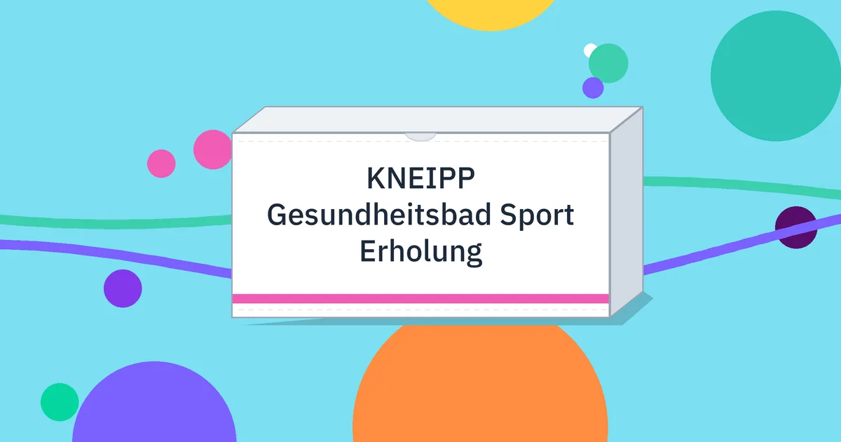 Symbolbild: Packung mit der Aufschrift KNEIPP Gesundheitsbad Sport Erholung (PZN 17854858) – Verfügbarkeit und Bezug in Apotheken in Frankfurt am Main