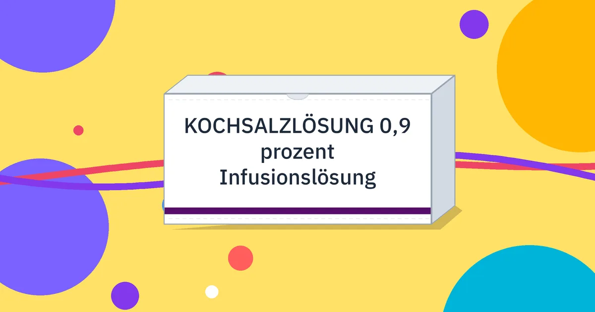 Symbolbild: Packung mit der Aufschrift KOCHSALZLÖSUNG 0,9 prozent Infusionslösung (PZN 01450188) – Verfügbarkeit und Bezug in Apotheken in Frankfurt am Main