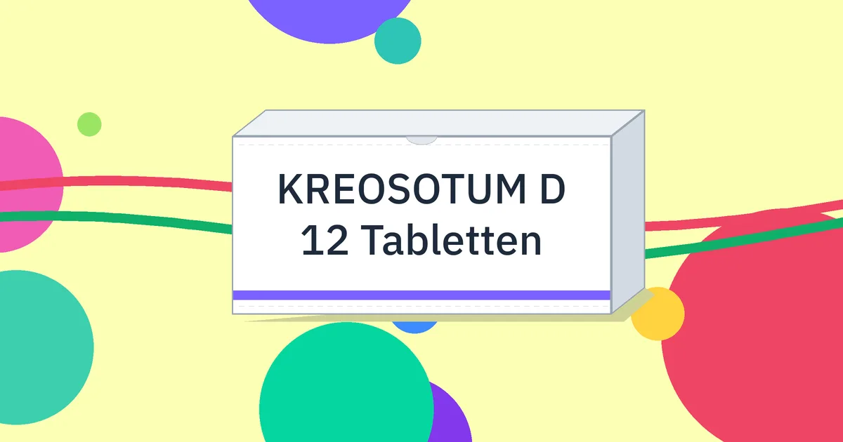 Symbolbild: Packung mit der Aufschrift KREOSOTUM D 12 Tabletten (PZN 02632595) – Verfügbarkeit und Bezug in Apotheken in Frankfurt am Main
