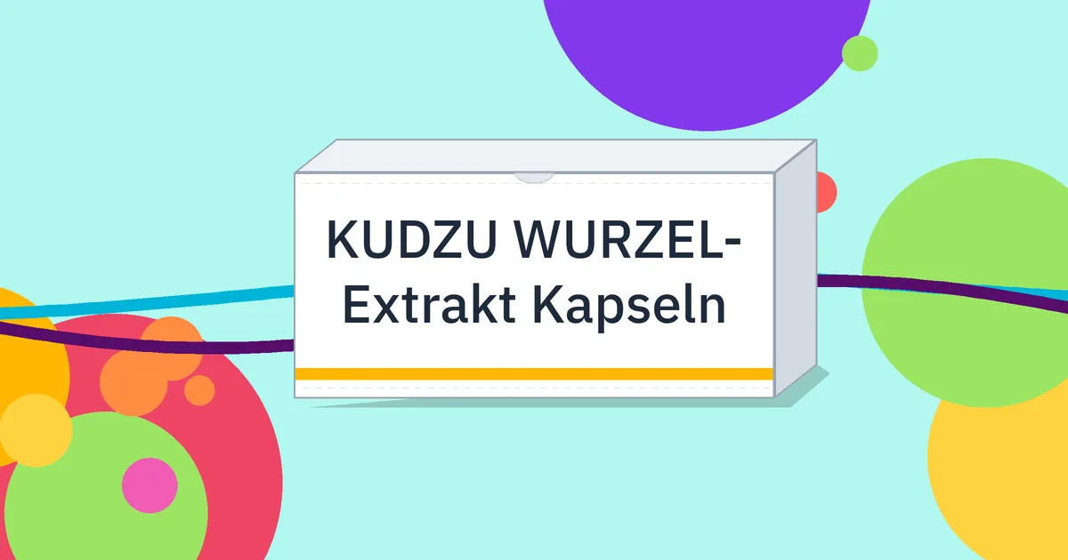 Symbolbild: Packung mit der Aufschrift KUDZU WURZEL-Extrakt Kapseln (PZN 19145066) – Verfügbarkeit und Bezug in Apotheken in Frankfurt am Main
