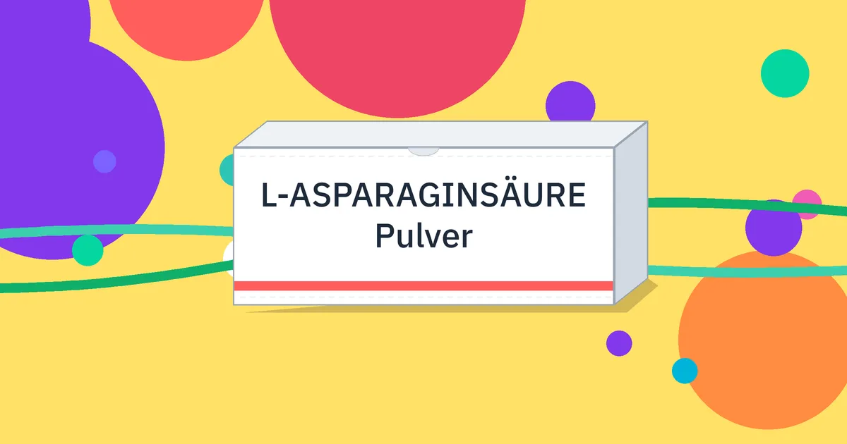 Symbolbild: Packung mit der Aufschrift L-ASPARAGINSÄURE Pulver (PZN 01004141) – Verfügbarkeit und Bezug in Apotheken in Frankfurt am Main