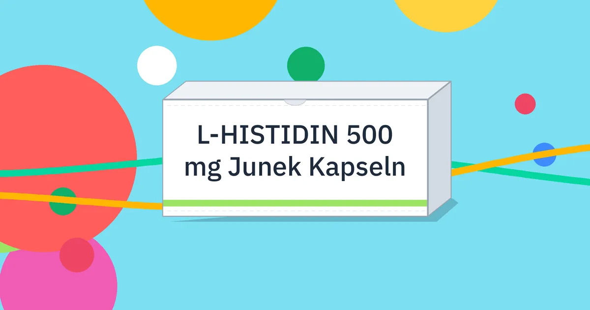 Symbolbild: Packung mit der Aufschrift L-HISTIDIN 500 mg Junek Kapseln (PZN 00133379) – Verfügbarkeit und Bezug in Apotheken in Frankfurt am Main