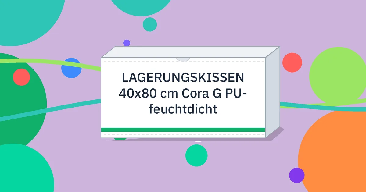 Symbolbild: Packung mit der Aufschrift LAGERUNGSKISSEN 40x80 cm Cora G PU-feuchtdicht (PZN 09685376) – Verfügbarkeit und Bezug in Apotheken in Frankfurt am Main