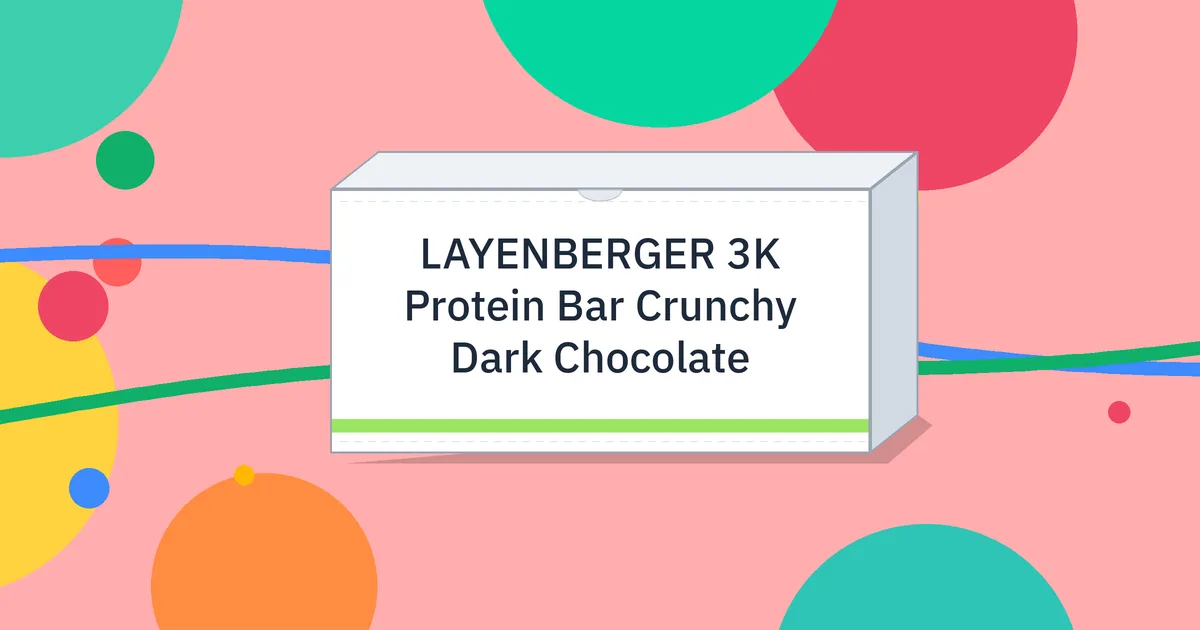 Symbolbild: Packung mit der Aufschrift LAYENBERGER 3K Protein Bar Crunchy Dark Chocolate (PZN 17570279) – Verfügbarkeit und Bezug in Apotheken in Frankfurt am Main