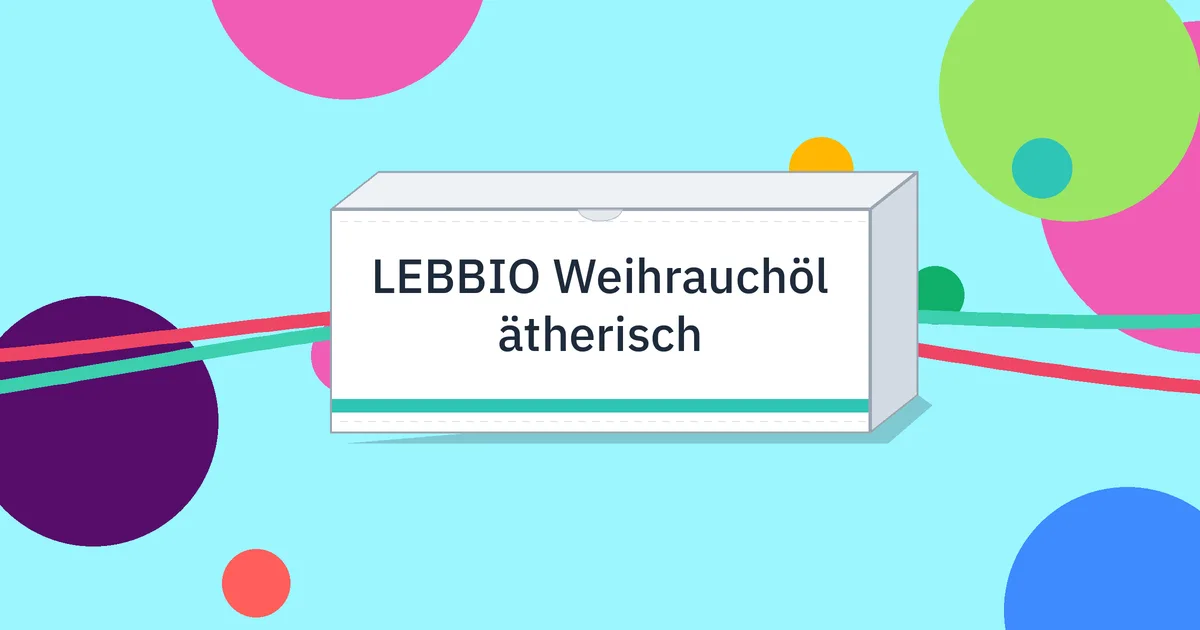 Symbolbild: Packung mit der Aufschrift LEBBIO Weihrauchöl ätherisch (PZN 19408494) – Verfügbarkeit und Bezug in Apotheken in Frankfurt am Main