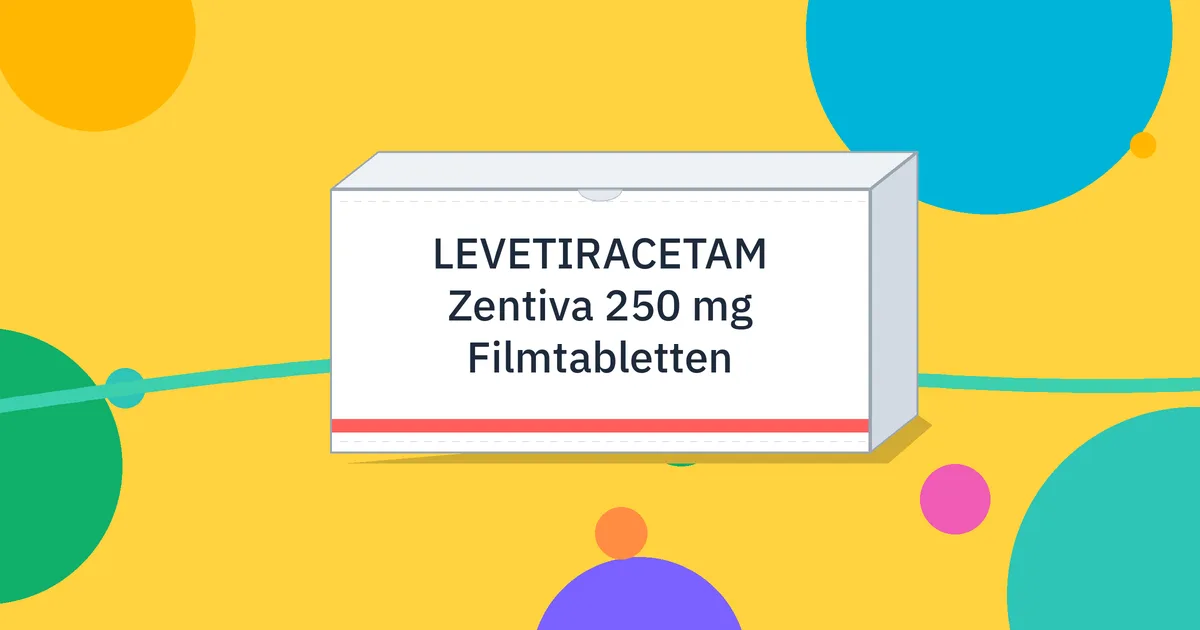 Symbolbild: Packung mit der Aufschrift LEVETIRACETAM Zentiva 250 mg Filmtabletten (PZN 09199210) – Verfügbarkeit und Bezug in Apotheken in Frankfurt am Main