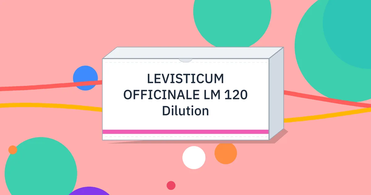 Symbolbild: Packung mit der Aufschrift LEVISTICUM OFFICINALE LM 120 Dilution (PZN 13528576) – Verfügbarkeit und Bezug in Apotheken in Frankfurt am Main