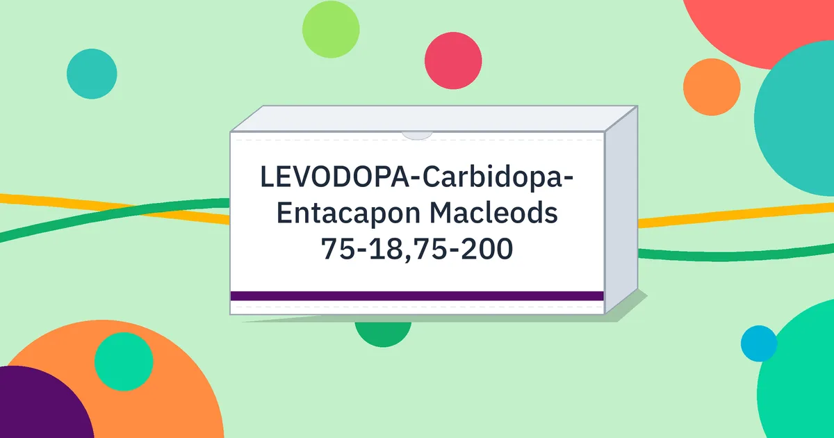 Symbolbild: Packung mit der Aufschrift LEVODOPA-Carbidopa-Entacapon Macleods 75-18,75-200 (PZN 18327061) – Verfügbarkeit und Bezug in Apotheken in Frankfurt am Main