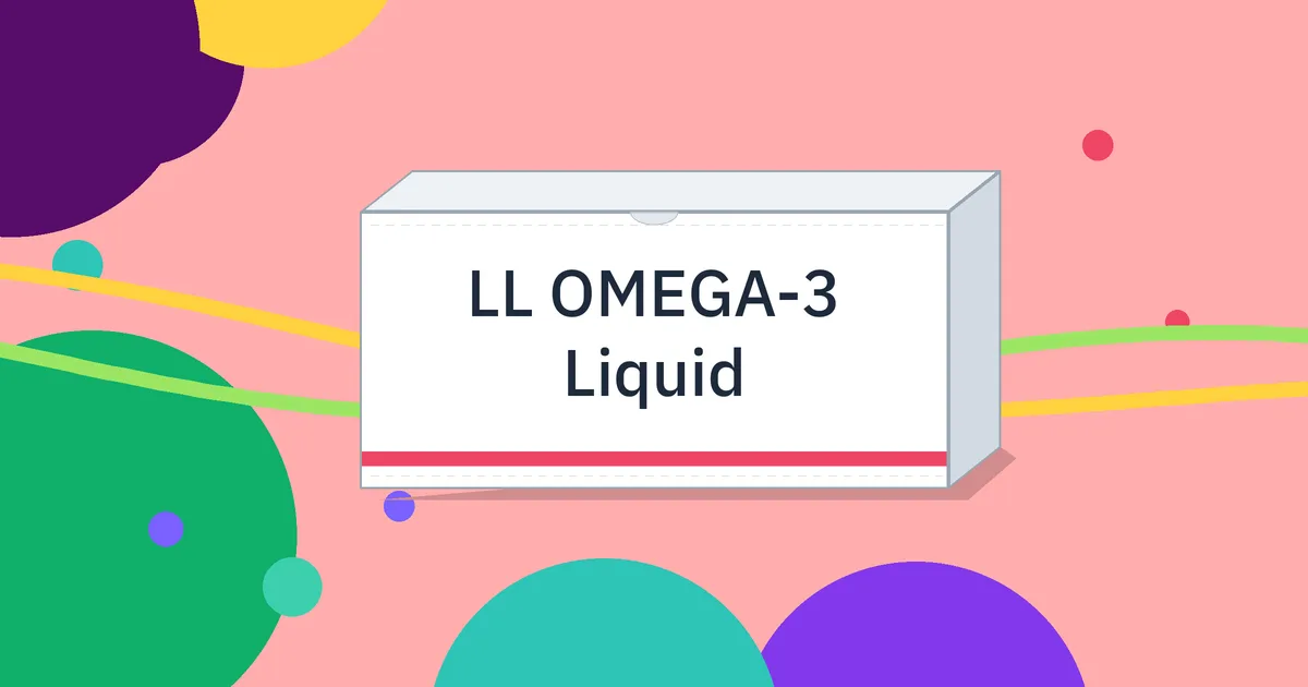 Symbolbild: Packung mit der Aufschrift LL OMEGA-3 Liquid (PZN 19432222) – Verfügbarkeit und Bezug in Apotheken in Frankfurt am Main