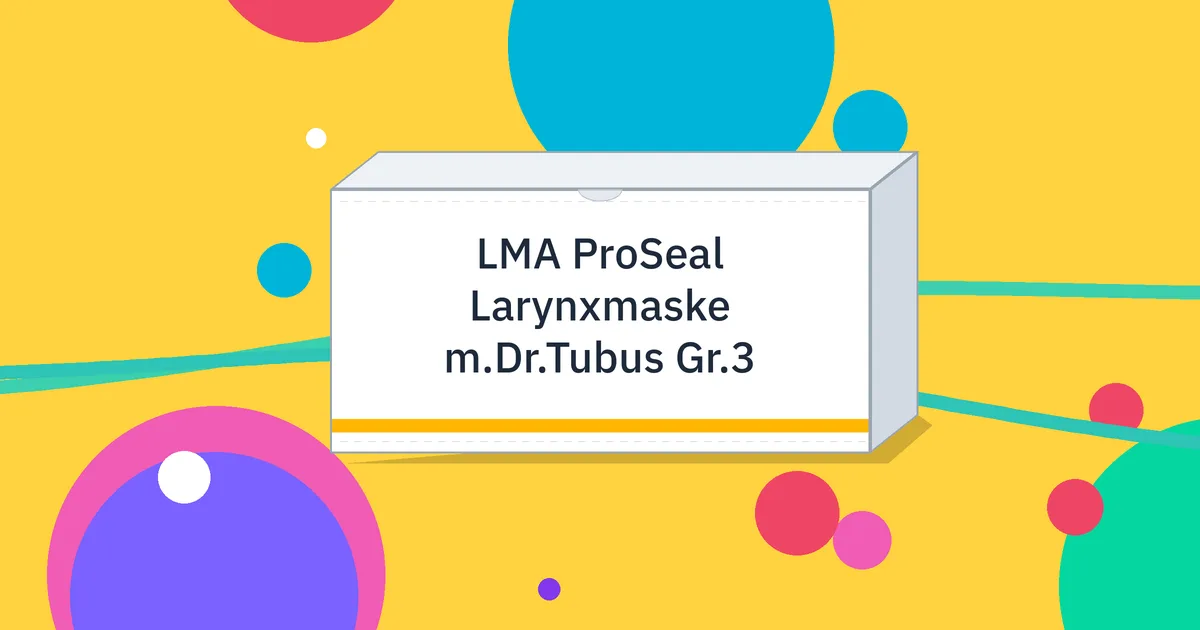 Symbolbild: Packung mit der Aufschrift LMA ProSeal Larynxmaske m.Dr.Tubus Gr.3 (PZN 10833646) – Verfügbarkeit und Bezug in Apotheken in Frankfurt am Main