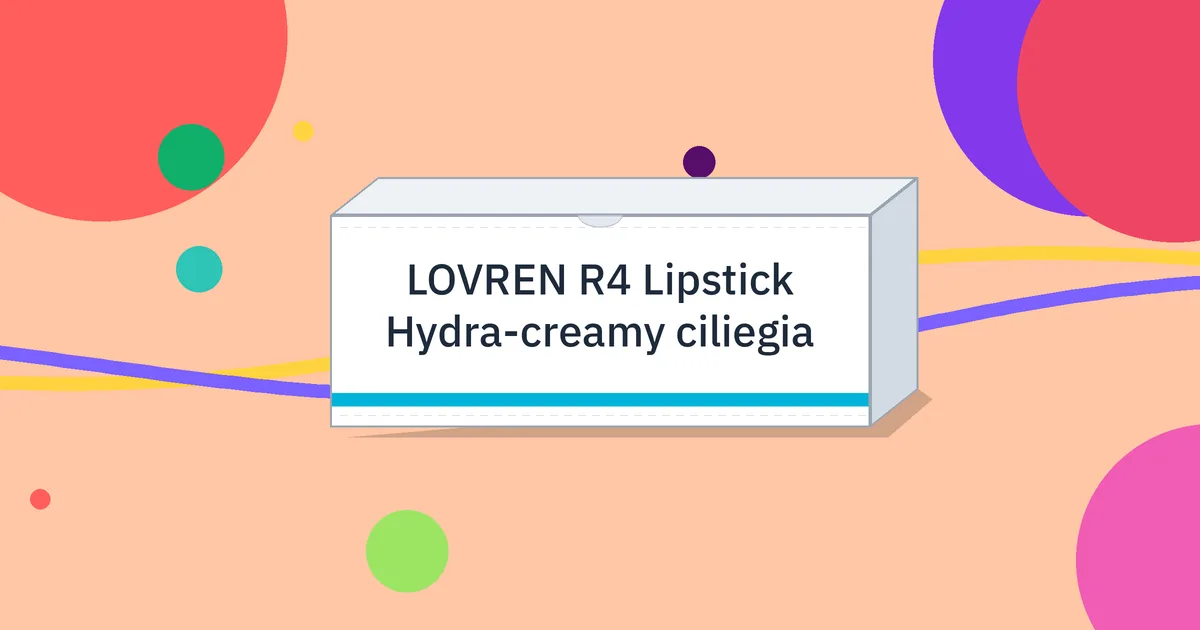 Symbolbild: Packung mit der Aufschrift LOVREN R4 Lipstick Hydra-creamy ciliegia (PZN 20030457) – Verfügbarkeit und Bezug in Apotheken in Frankfurt am Main
