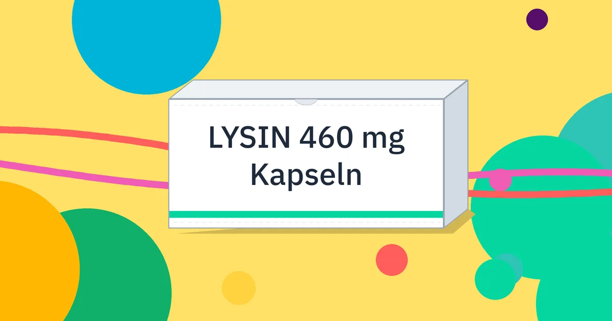 Symbolbild: Packung mit der Aufschrift LYSIN 460 mg Kapseln (PZN 10996673) – Verfügbarkeit und Bezug in Apotheken in Frankfurt am Main