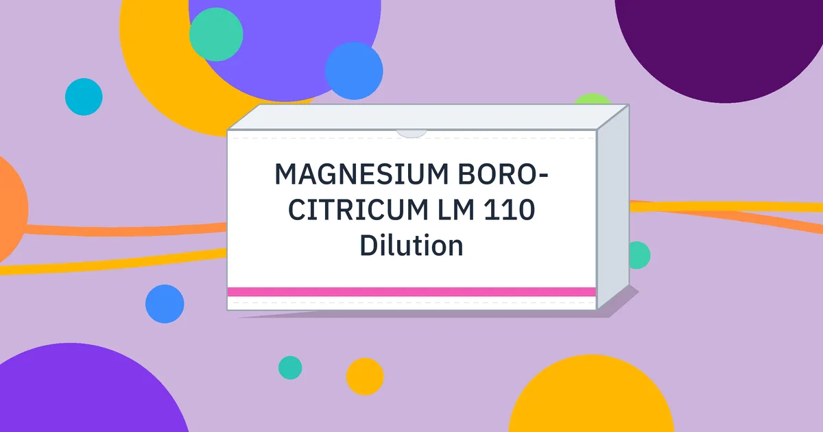 Symbolbild: Packung mit der Aufschrift MAGNESIUM BORO-CITRICUM LM 110 Dilution (PZN 12936899) – Verfügbarkeit und Bezug in Apotheken in Frankfurt am Main