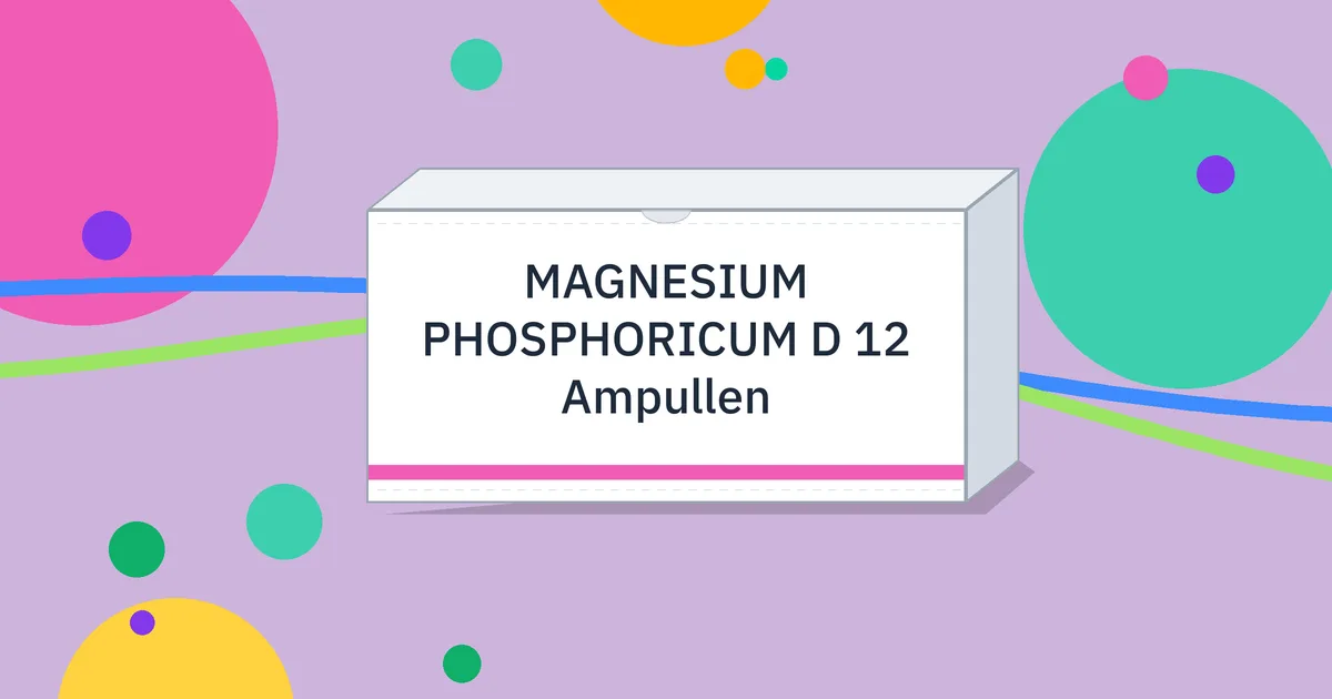 Symbolbild: Packung mit der Aufschrift MAGNESIUM PHOSPHORICUM D 12 Ampullen (PZN 11707151) – Verfügbarkeit und Bezug in Apotheken in Frankfurt am Main