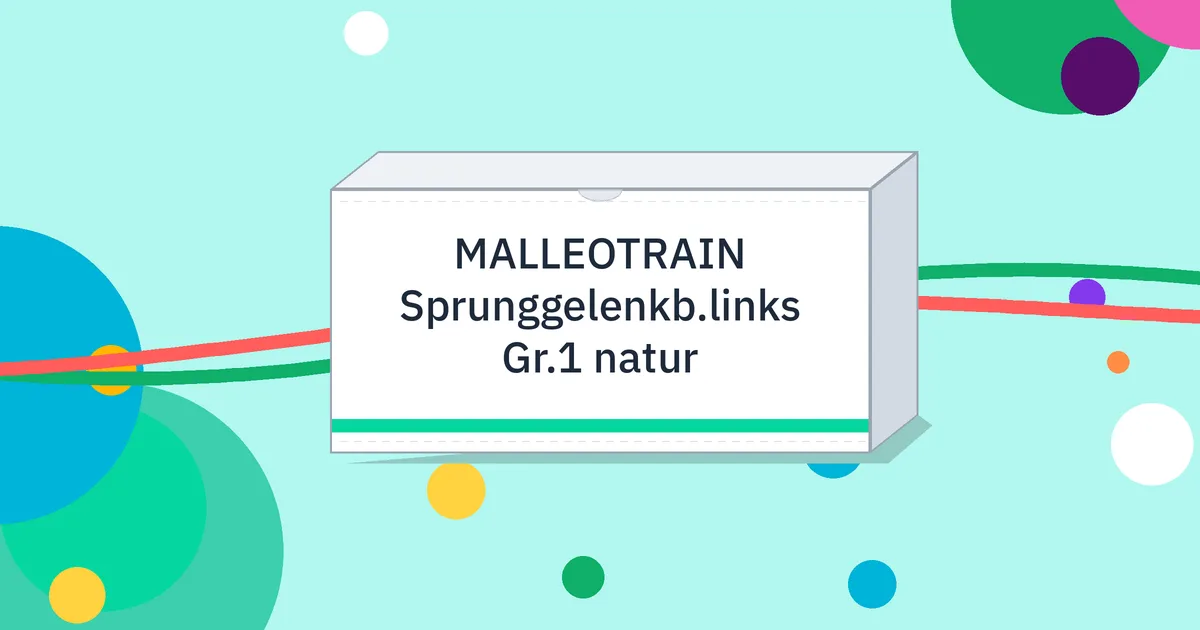 Symbolbild: Packung mit der Aufschrift MALLEOTRAIN Sprunggelenkb.links Gr.1 natur (PZN 01283750) – Verfügbarkeit und Bezug in Apotheken in Frankfurt am Main