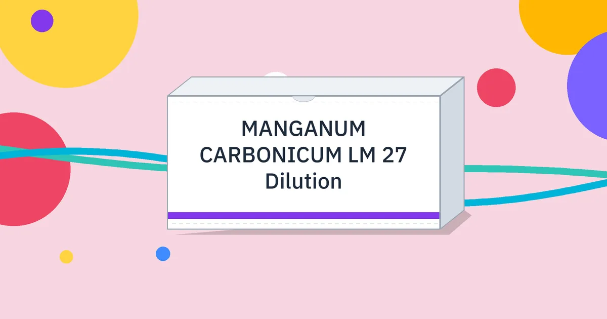Symbolbild: Packung mit der Aufschrift MANGANUM CARBONICUM LM 27 Dilution (PZN 12943008) – Verfügbarkeit und Bezug in Apotheken in Frankfurt am Main