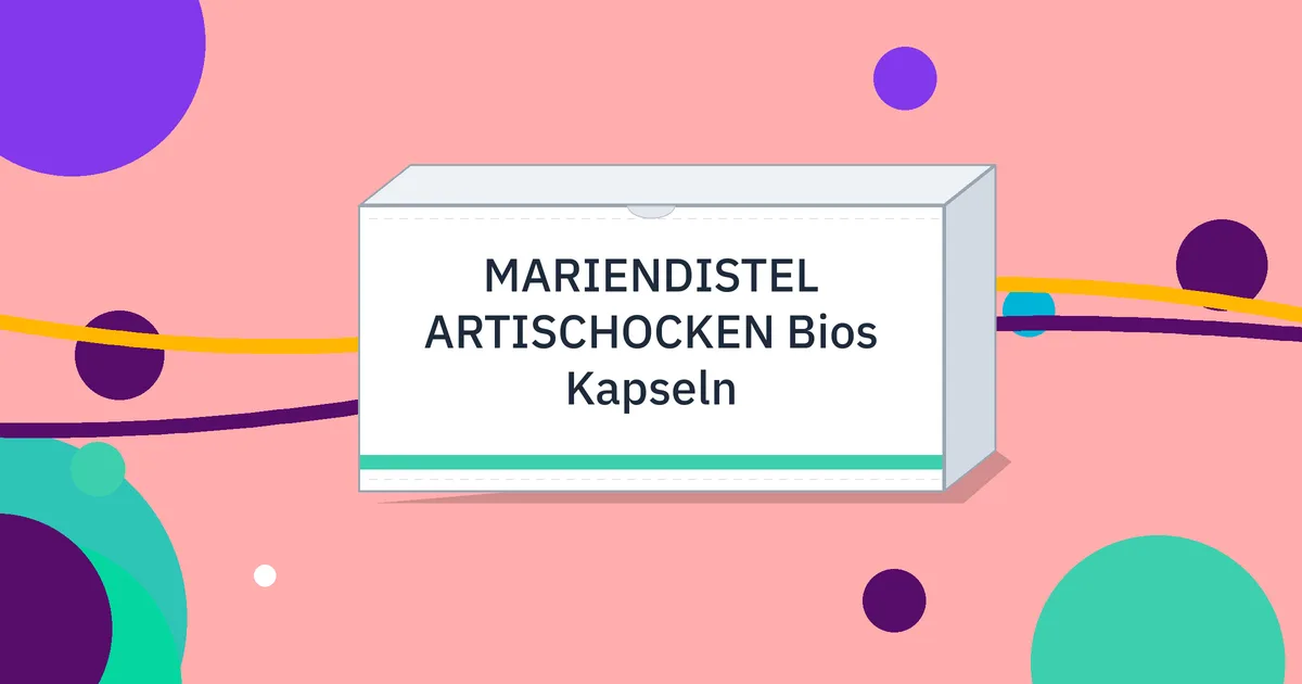Symbolbild: Packung mit der Aufschrift MARIENDISTEL ARTISCHOCKEN Bios Kapseln (PZN 13894507) – Verfügbarkeit und Bezug in Apotheken in Frankfurt am Main