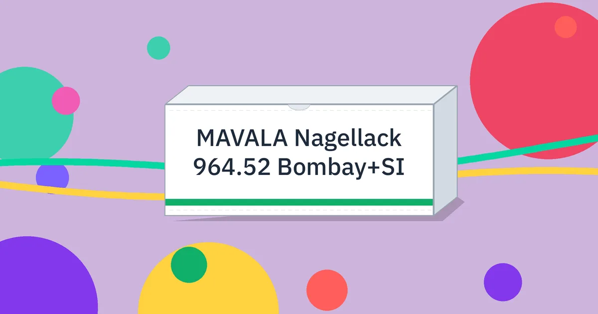 Symbolbild: Packung mit der Aufschrift MAVALA Nagellack 964.52 Bombay+SI (PZN 18850029) – Verfügbarkeit und Bezug in Apotheken in Frankfurt am Main