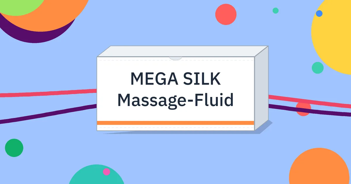 Symbolbild: Packung mit der Aufschrift MEGA SILK Massage-Fluid (PZN 01688228) – Verfügbarkeit und Bezug in Apotheken in Frankfurt am Main