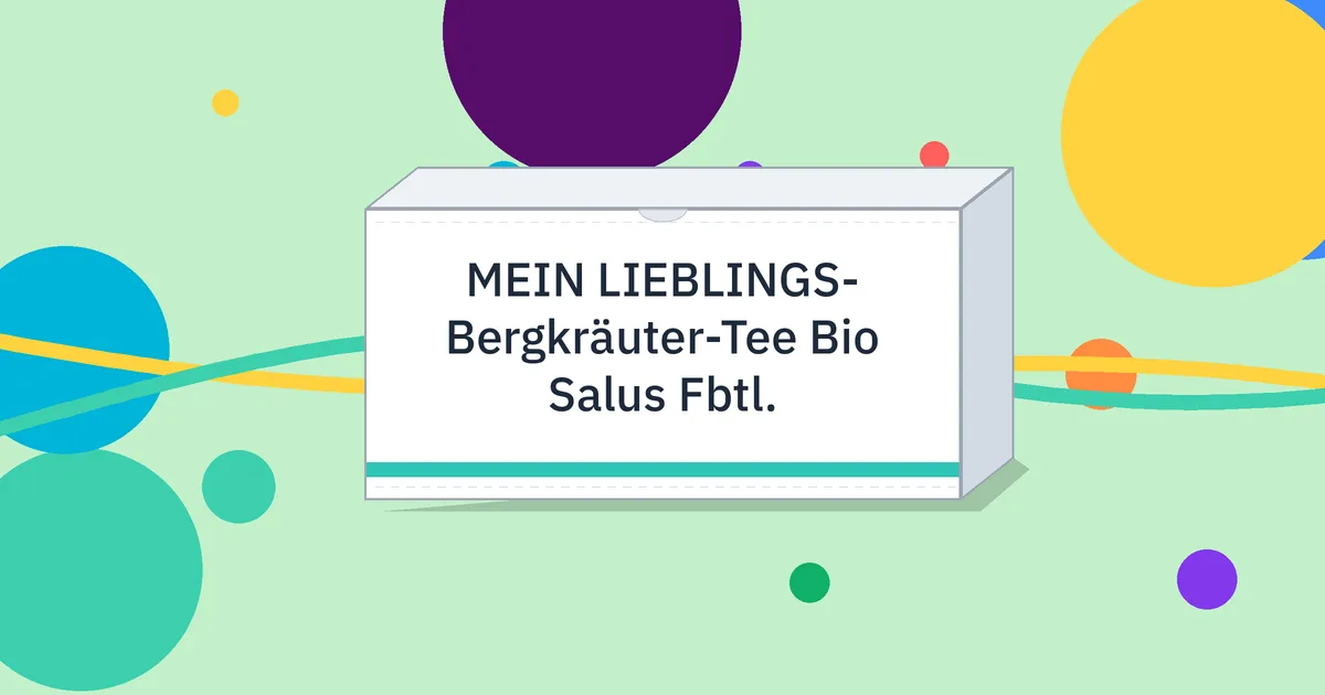 Symbolbild: Packung mit der Aufschrift MEIN LIEBLINGS-Bergkräuter-Tee Bio Salus Fbtl. (PZN 04804020) – Verfügbarkeit und Bezug in Apotheken in Frankfurt am Main