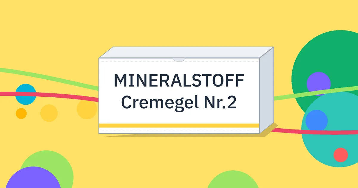 Symbolbild: Packung mit der Aufschrift MINERALSTOFF Cremegel Nr.2 (PZN 02731860) – Verfügbarkeit und Bezug in Apotheken in Frankfurt am Main