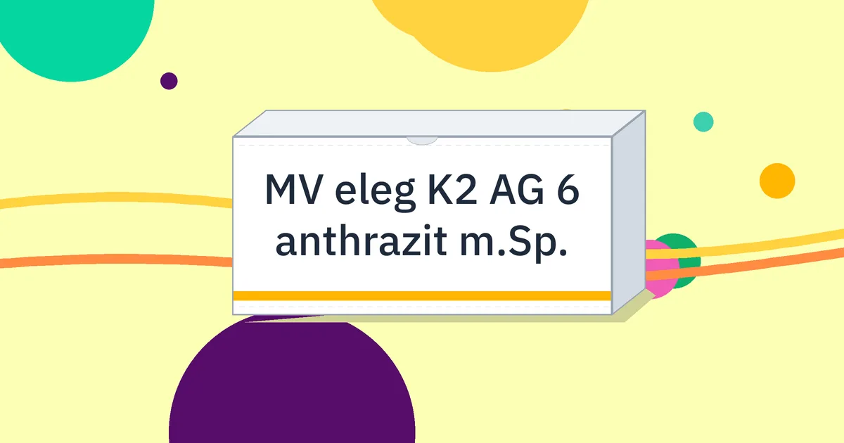 Symbolbild: Packung mit der Aufschrift MV eleg K2 AG 6 anthrazit m.Sp. (PZN 00645122) – Verfügbarkeit und Bezug in Apotheken in Frankfurt am Main