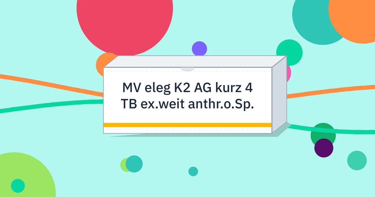 Symbolbild: Packung mit der Aufschrift MV eleg K2 AG kurz 4 TB ex.weit anthr.o.Sp. (PZN 09879844) – Verfügbarkeit und Bezug in Apotheken in Frankfurt am Main