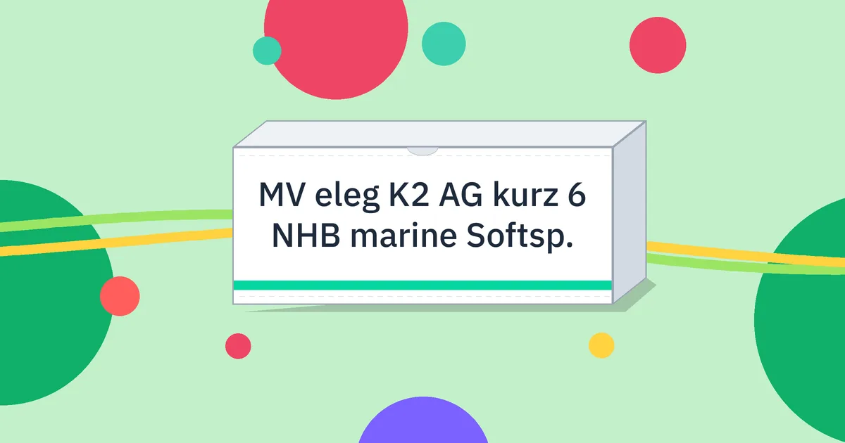 Symbolbild: Packung mit der Aufschrift MV eleg K2 AG kurz 6 NHB marine Softsp. (PZN 15717235) – Verfügbarkeit und Bezug in Apotheken in Frankfurt am Main