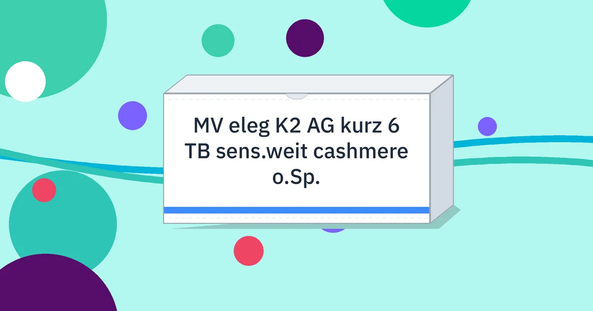 Symbolbild: Packung mit der Aufschrift MV eleg K2 AG kurz 6 TB sens.weit cashmere o.Sp. (PZN 14674481) – Verfügbarkeit und Bezug in Apotheken in Frankfurt am Main