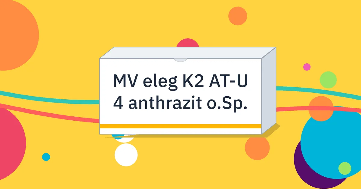 Symbolbild: Packung mit der Aufschrift MV eleg K2 AT-U 4 anthrazit o.Sp. (PZN 00643270) – Verfügbarkeit und Bezug in Apotheken in Frankfurt am Main