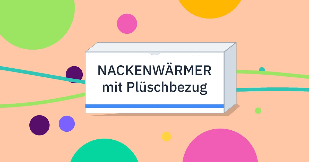 Symbolbild: Packung mit der Aufschrift NACKENWÄRMER mit Plüschbezug (PZN 09291358) – Verfügbarkeit und Bezug in Apotheken in Frankfurt am Main