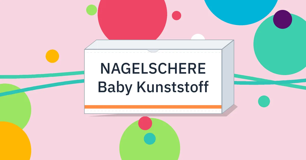 Symbolbild: Packung mit der Aufschrift NAGELSCHERE Baby Kunststoff (PZN 02443546) – Verfügbarkeit und Bezug in Apotheken in Frankfurt am Main