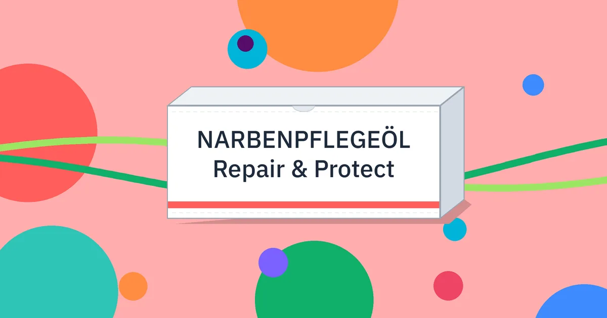 Symbolbild: Packung mit der Aufschrift NARBENPFLEGEÖL Repair & Protect (PZN 10086758) – Verfügbarkeit und Bezug in Apotheken in Frankfurt am Main