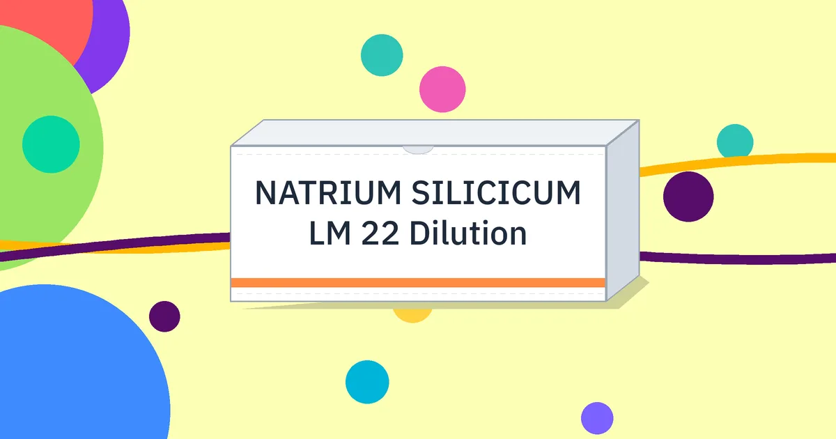Symbolbild: Packung mit der Aufschrift NATRIUM SILICICUM LM 22 Dilution (PZN 12966937) – Verfügbarkeit und Bezug in Apotheken in Frankfurt am Main