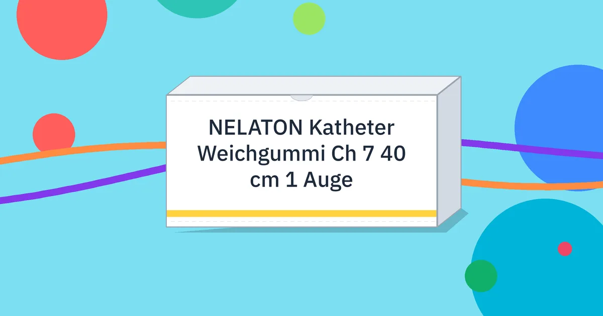 Symbolbild: Packung mit der Aufschrift NELATON Katheter Weichgummi Ch 7 40 cm 1 Auge (PZN 10086020) – Verfügbarkeit und Bezug in Apotheken in Frankfurt am Main
