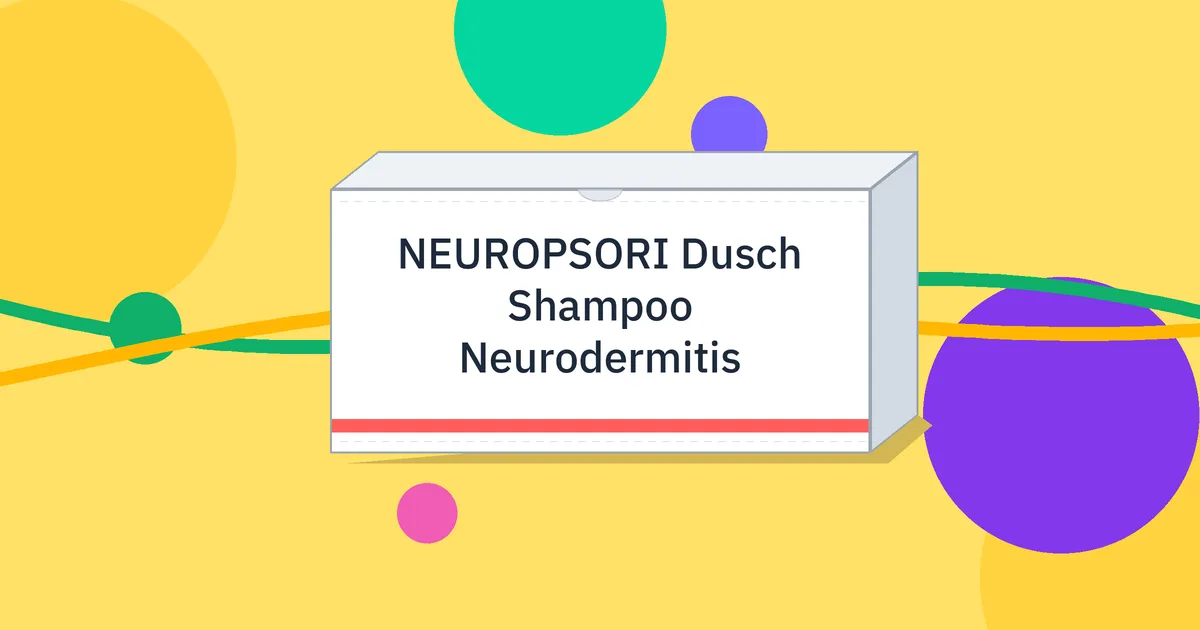 Symbolbild: Packung mit der Aufschrift NEUROPSORI Dusch Shampoo Neurodermitis (PZN 17544187) – Verfügbarkeit und Bezug in Apotheken in Frankfurt am Main