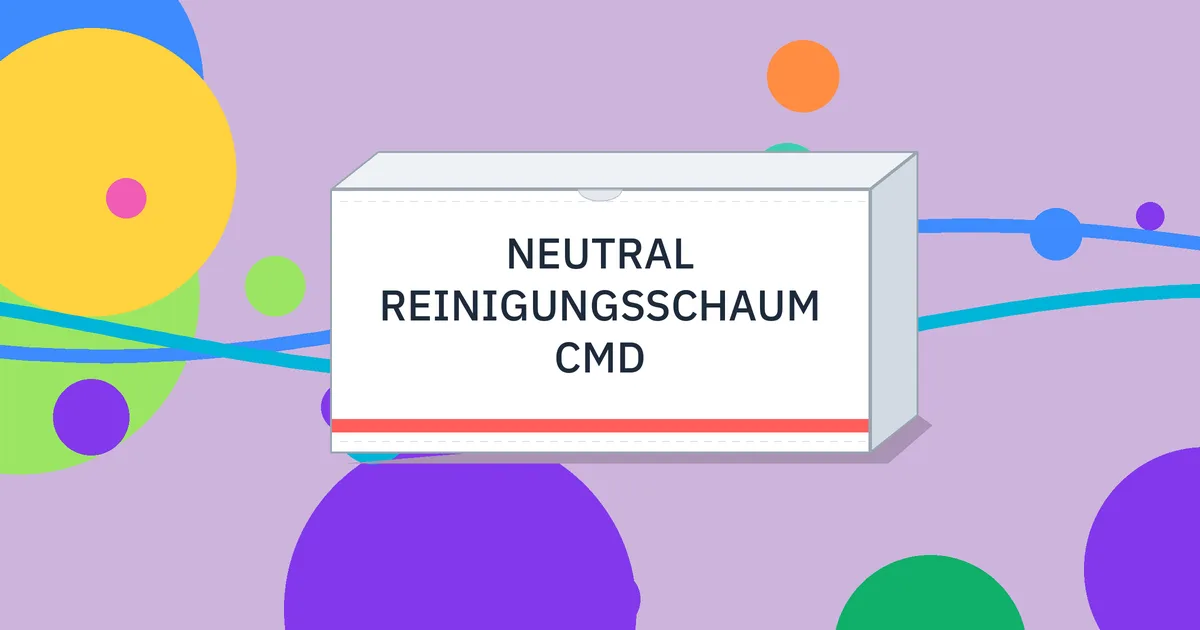 Symbolbild: Packung mit der Aufschrift NEUTRAL REINIGUNGSSCHAUM CMD (PZN 17944863) – Verfügbarkeit und Bezug in Apotheken in Frankfurt am Main