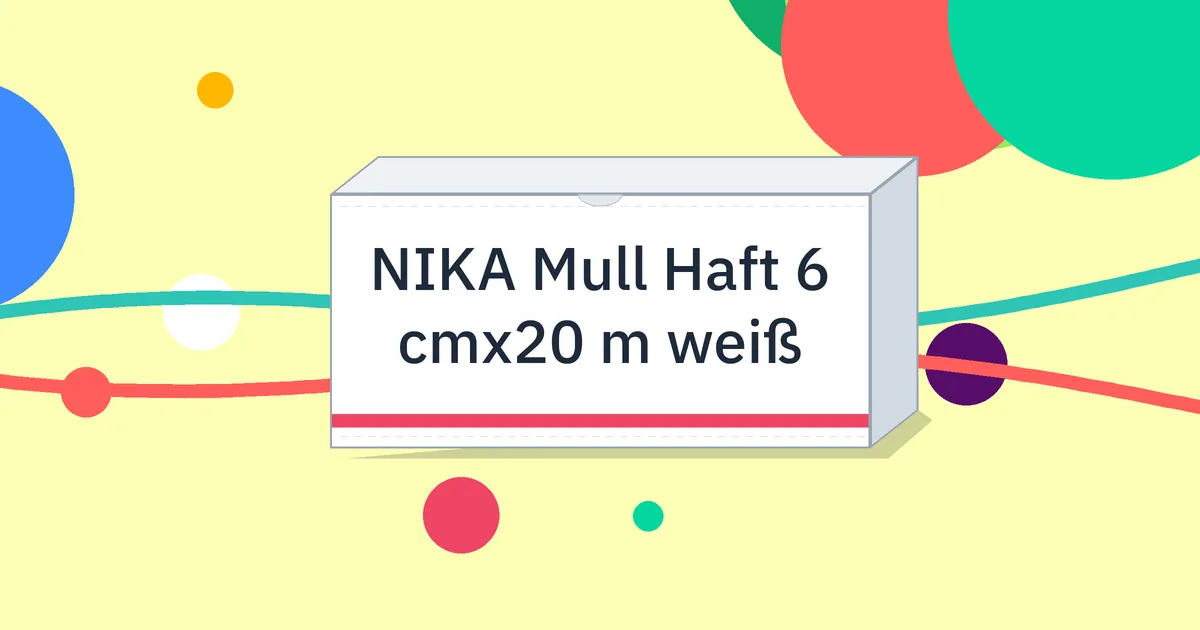 Symbolbild: Packung mit der Aufschrift NIKA Mull Haft 6 cmx20 m weiß (PZN 10320243) – Verfügbarkeit und Bezug in Apotheken in Frankfurt am Main