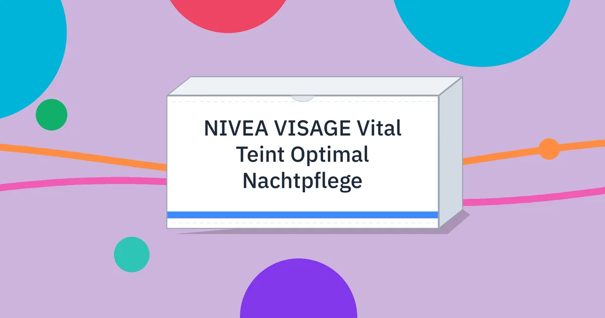 Symbolbild: Packung mit der Aufschrift NIVEA VISAGE Vital Teint Optimal Nachtpflege (PZN 11327862) – Verfügbarkeit und Bezug in Apotheken in Frankfurt am Main