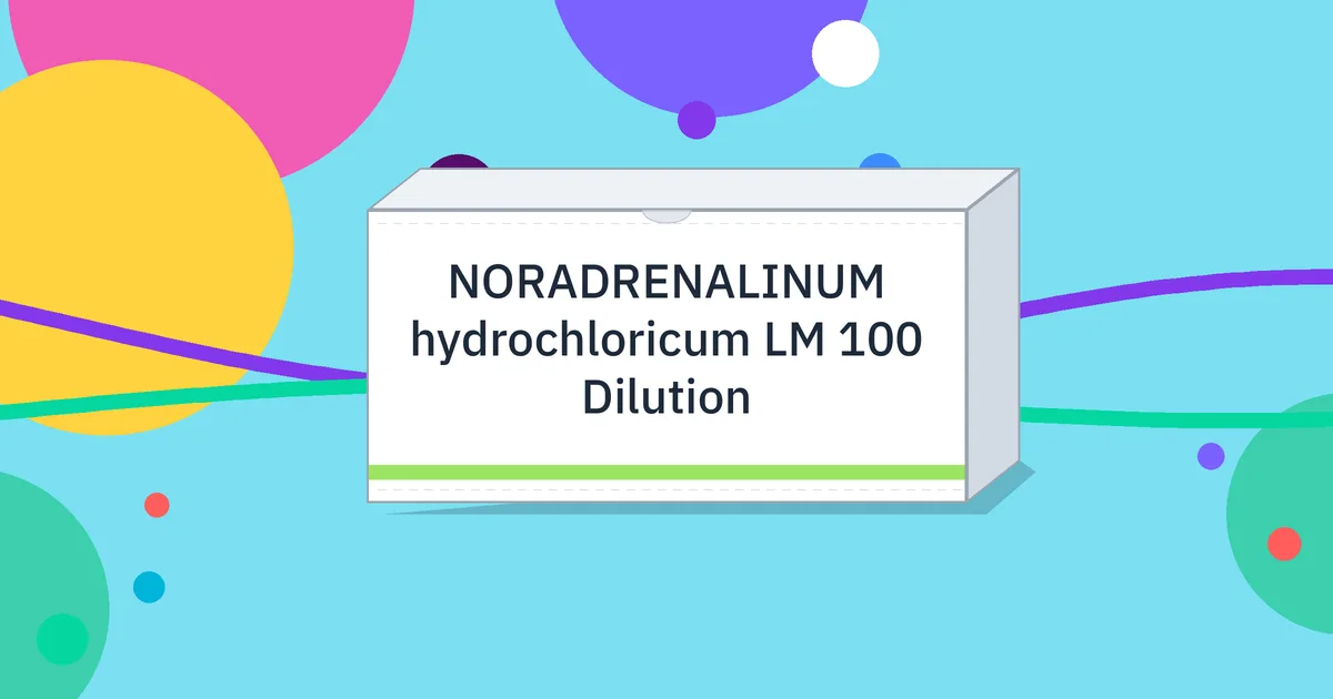 Symbolbild: Packung mit der Aufschrift NORADRENALINUM hydrochloricum LM 100 Dilution (PZN 13620313) – Verfügbarkeit und Bezug in Apotheken in Frankfurt am Main