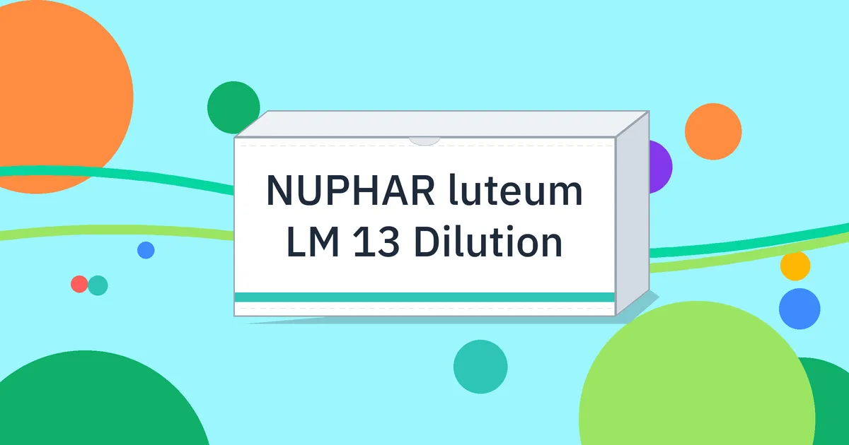 Symbolbild: Packung mit der Aufschrift NUPHAR luteum LM 13 Dilution (PZN 13620514) – Verfügbarkeit und Bezug in Apotheken in Frankfurt am Main