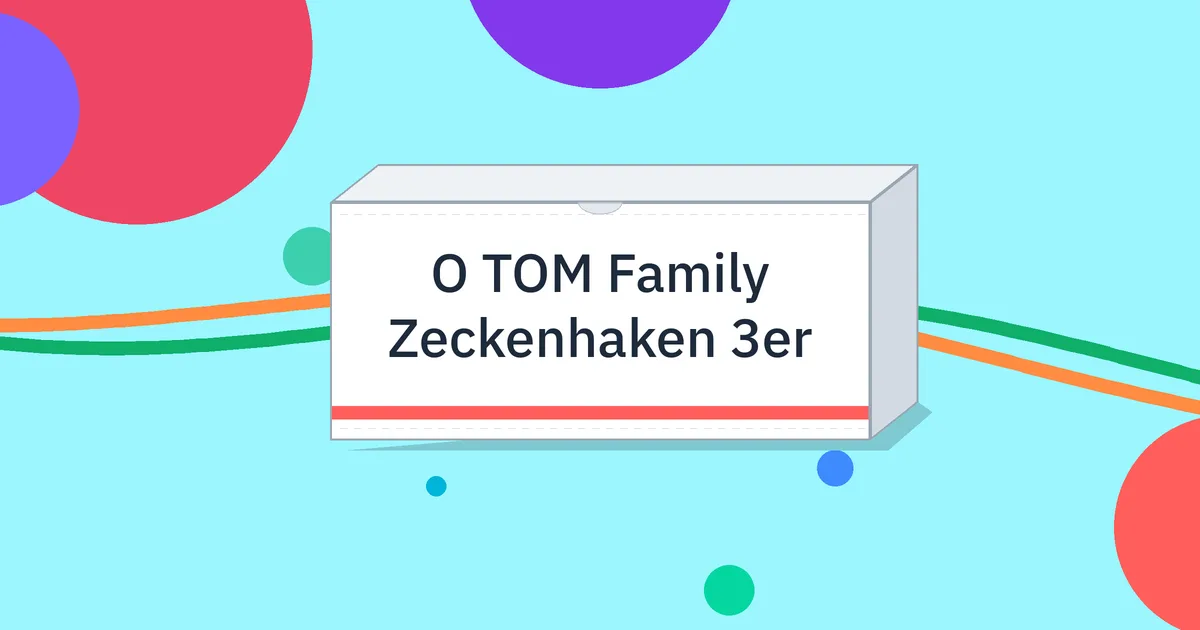 Symbolbild: Packung mit der Aufschrift O TOM Family Zeckenhaken 3er (PZN 16697486) – Verfügbarkeit und Bezug in Apotheken in Frankfurt am Main