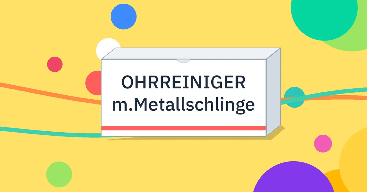 Symbolbild: Packung mit der Aufschrift OHRREINIGER m.Metallschlinge (PZN 03957477) – Verfügbarkeit und Bezug in Apotheken in Frankfurt am Main