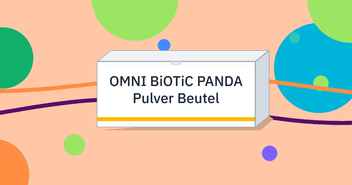 Symbolbild: Packung mit der Aufschrift OMNI BiOTiC PANDA Pulver Beutel (PZN 01222375) – Verfügbarkeit und Bezug in Apotheken in Frankfurt am Main