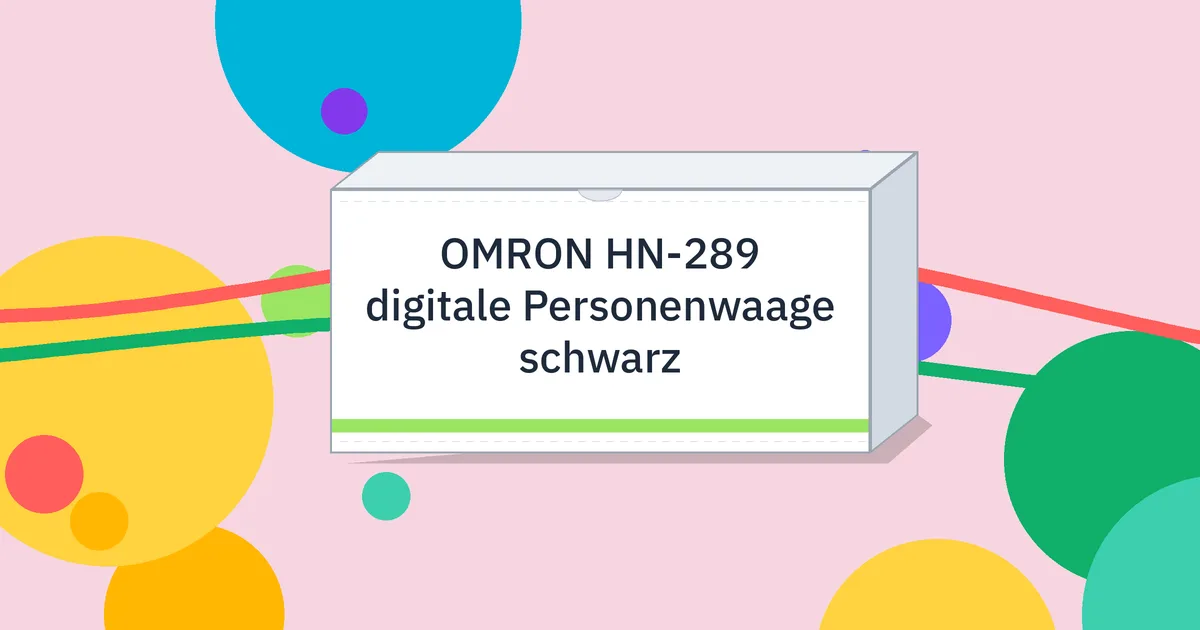 Symbolbild: Packung mit der Aufschrift OMRON HN-289 digitale Personenwaage schwarz (PZN 10077417) – Verfügbarkeit und Bezug in Apotheken in Frankfurt am Main