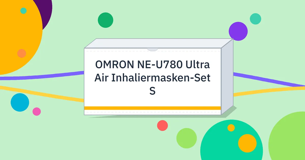 Symbolbild: Packung mit der Aufschrift OMRON NE-U780 Ultra Air Inhaliermasken-Set S (PZN 15592242) – Verfügbarkeit und Bezug in Apotheken in Frankfurt am Main
