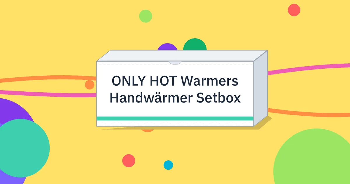 Symbolbild: Packung mit der Aufschrift ONLY HOT Warmers Handwärmer Setbox (PZN 10205105) – Verfügbarkeit und Bezug in Apotheken in Frankfurt am Main