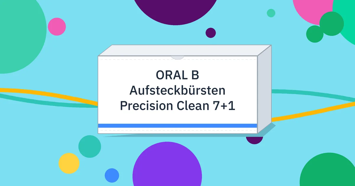Symbolbild: Packung mit der Aufschrift ORAL B Aufsteckbürsten Precision Clean 7+1 (PZN 00241531) – Verfügbarkeit und Bezug in Apotheken in Frankfurt am Main