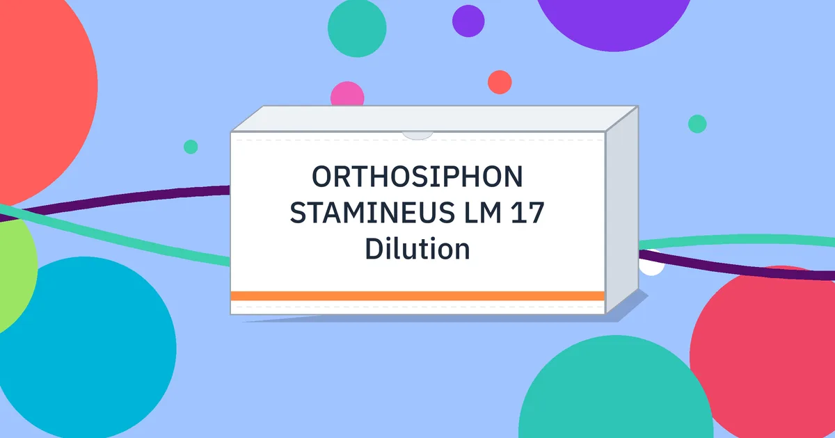 Symbolbild: Packung mit der Aufschrift ORTHOSIPHON STAMINEUS LM 17 Dilution (PZN 13628071) – Verfügbarkeit und Bezug in Apotheken in Frankfurt am Main